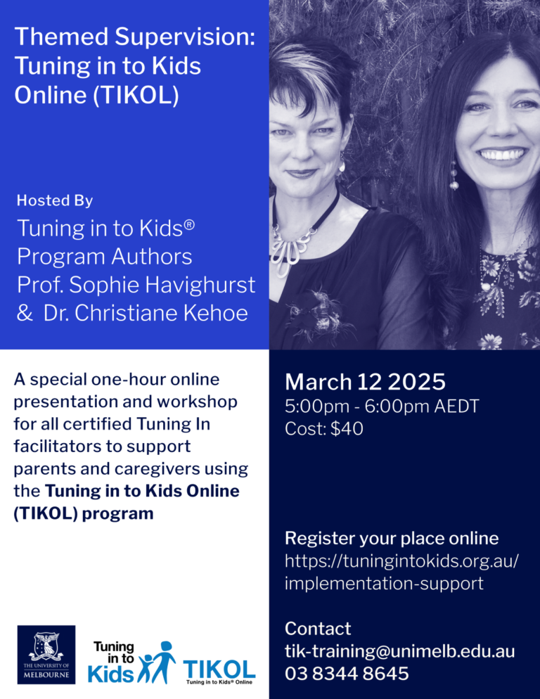 Tuning in to Kids for Professionals | Implementation support